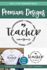 Teacher appreciation svg with round circle for men or women - So Fontsy