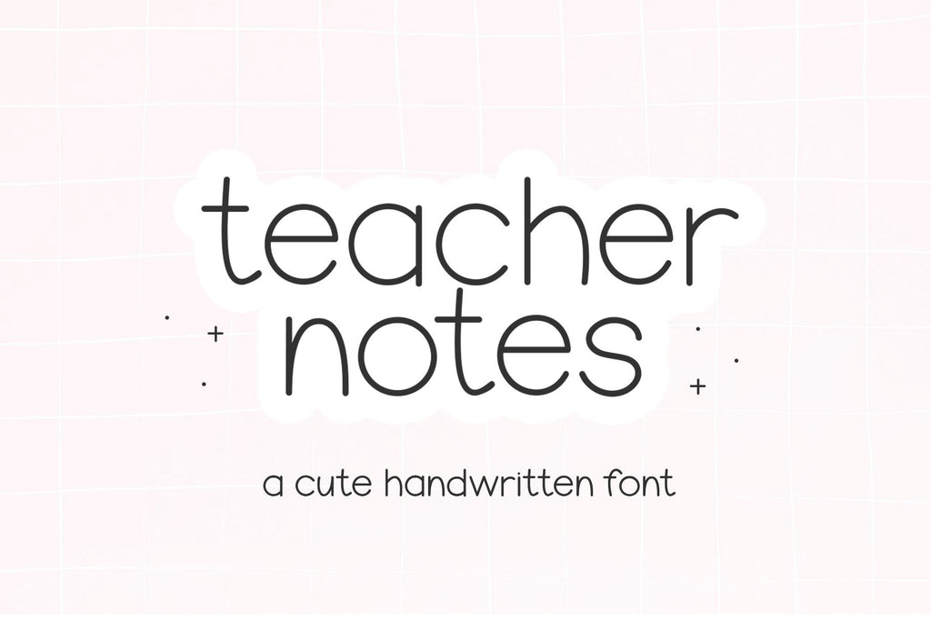 Teacher Notes - Cute Handwriting Font - So Fontsy