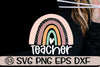 Teacher - Rainbow - Doodle - SVG PNG EPS DXF - So Fontsy