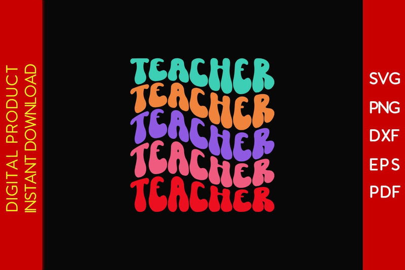 Teacher Sign SVG PNG PDF Cut File - So Fontsy