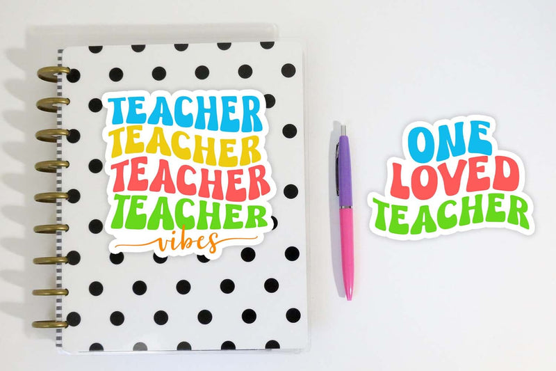 Teacher Stickers Bundle I Printable Teacher Stickers PNG - So Fontsy