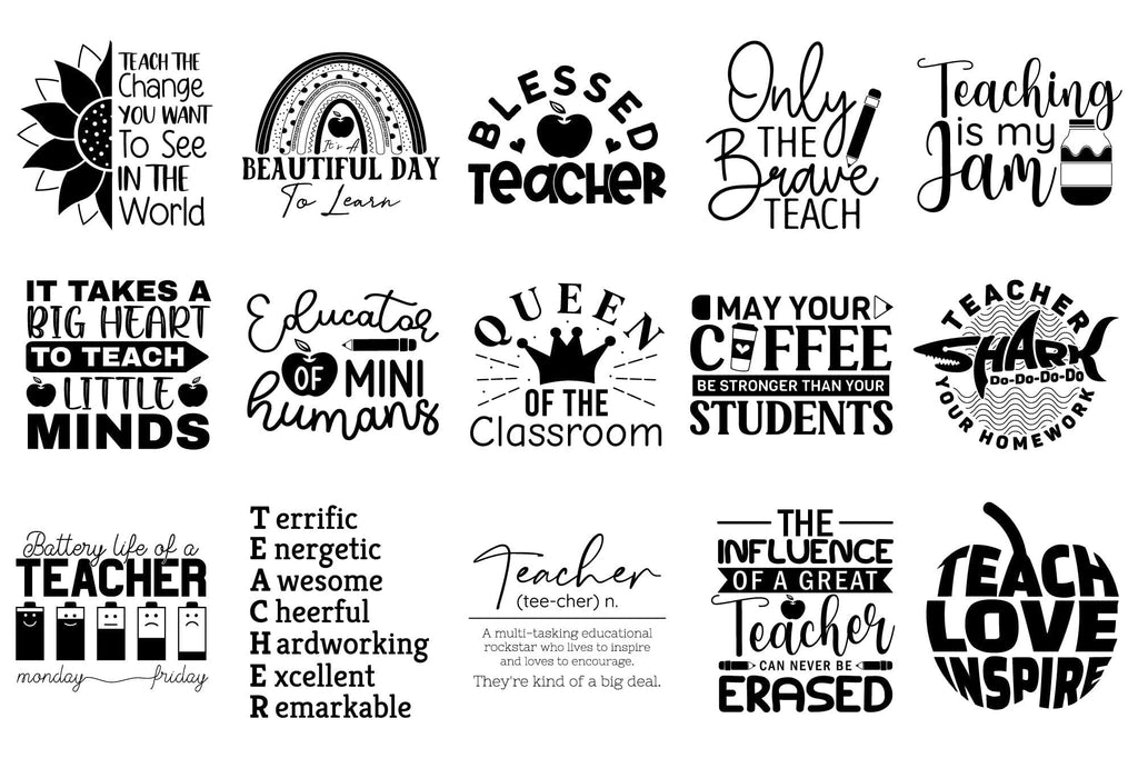 Teacher SVG Bundle - So Fontsy