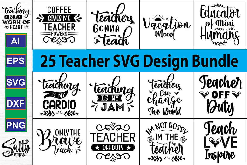 Teacher SVG Bundle - So Fontsy