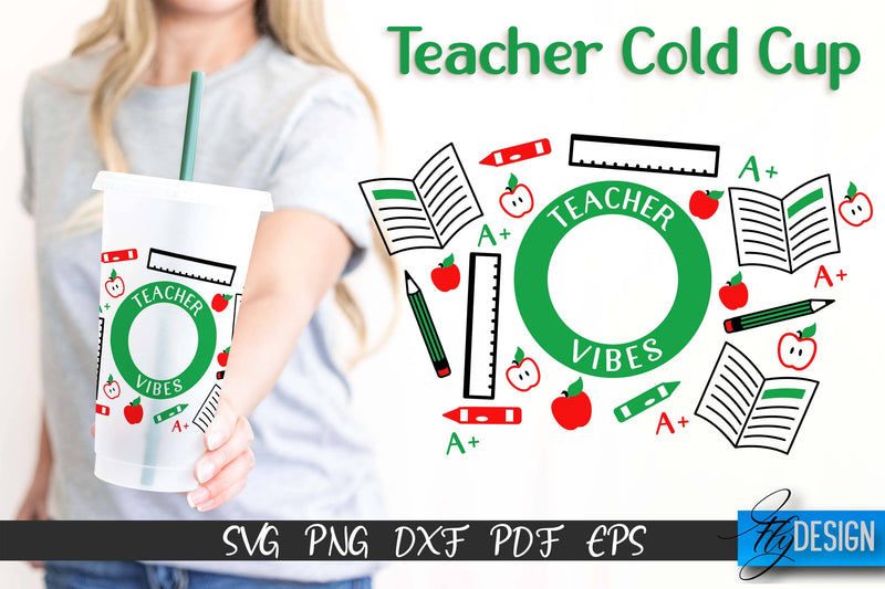 Teacher SVG | Teacher Wrap SVG | Cold cup Wrap SVG | School Cold Cup ...