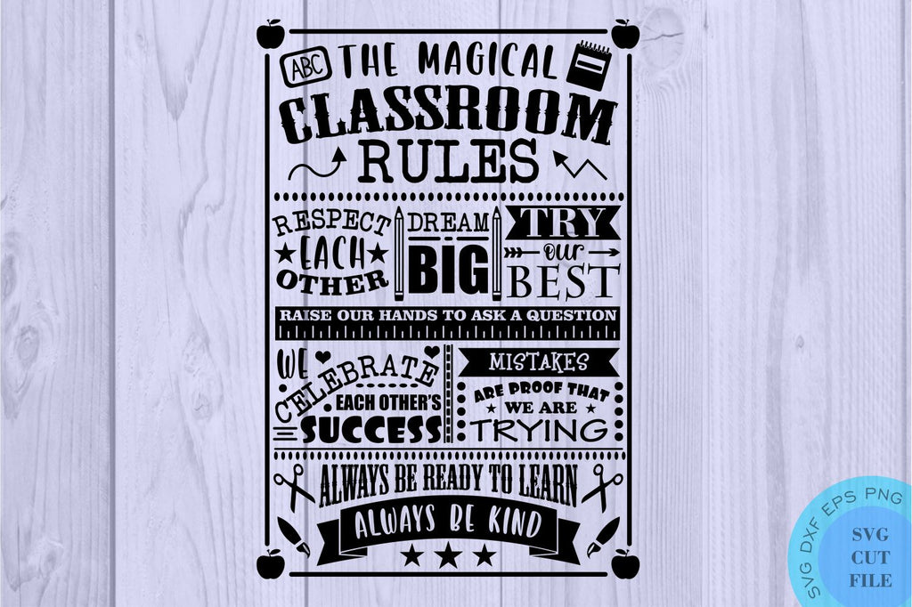 Teacher Svg Teaching Svg Classroom Svg Classroom Rules Svg Classroom P ...
