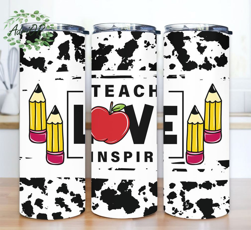 Teacher Tumbler 20oz Skinny Tumbler Design Sublimation, Custom Teacher ...