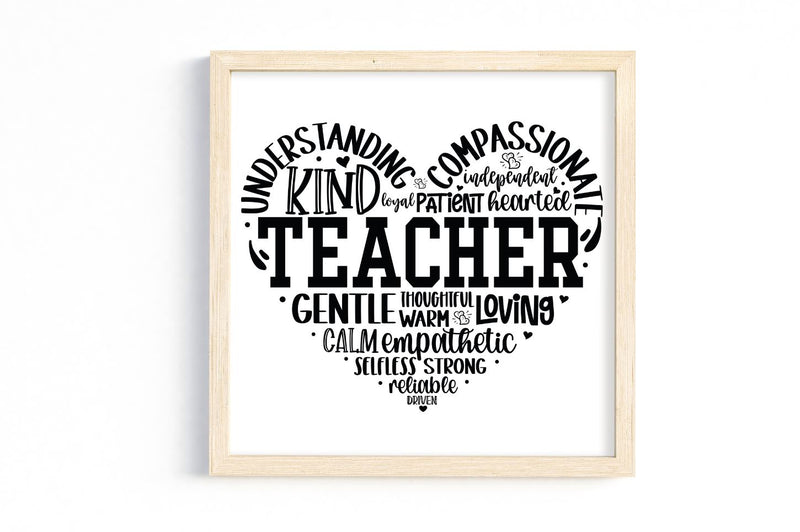 Teacher Word Art SVG Bundle - So Fontsy