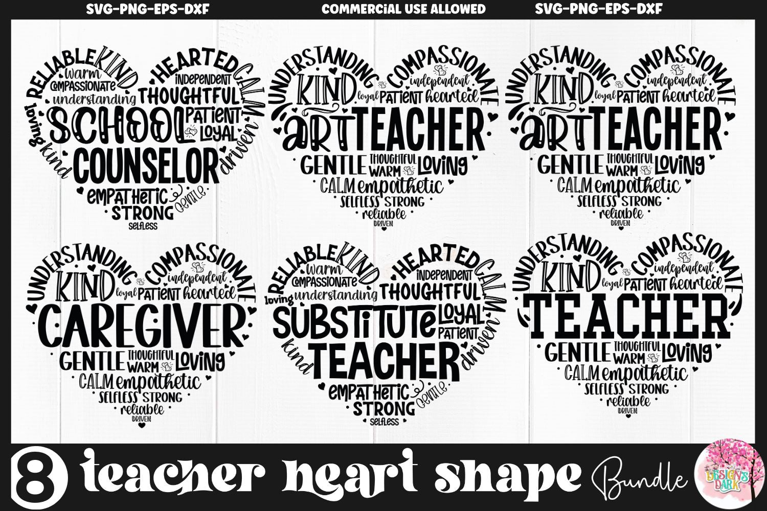 Teacher Word Art SVG Bundle - So Fontsy