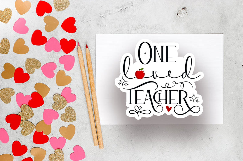 Teachers Valentines Day Stickers Bundle- Teacher Stickers - So Fontsy