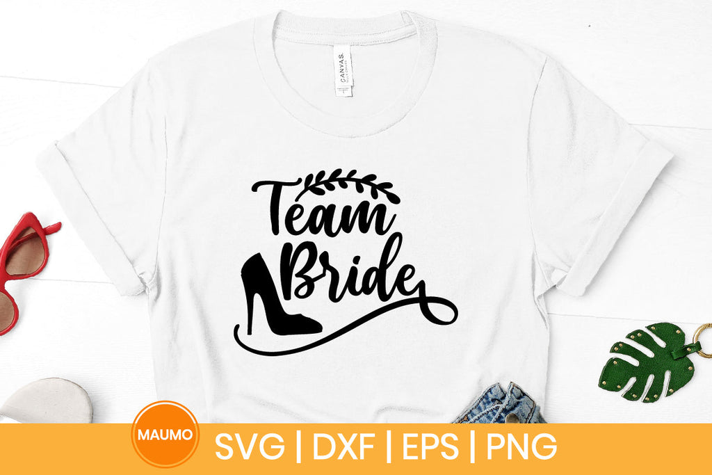 Team bride, wedding svg quote - So Fontsy
