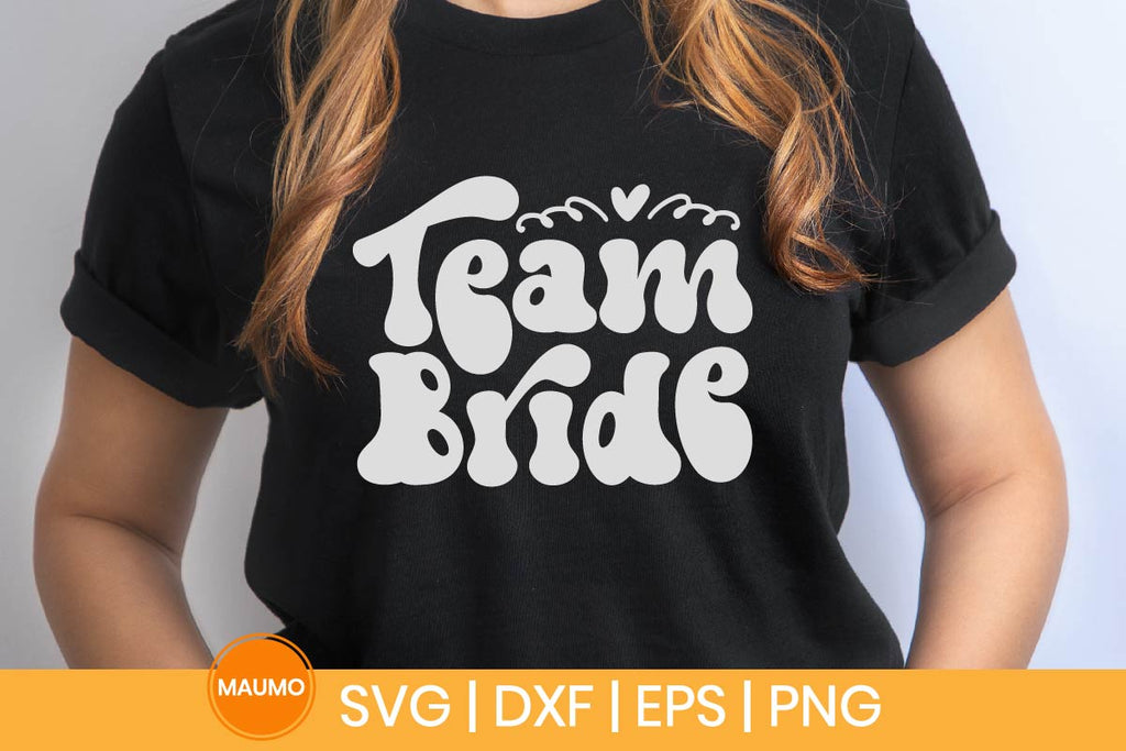 Team Bride, Wedding Svg Quote - So Fontsy