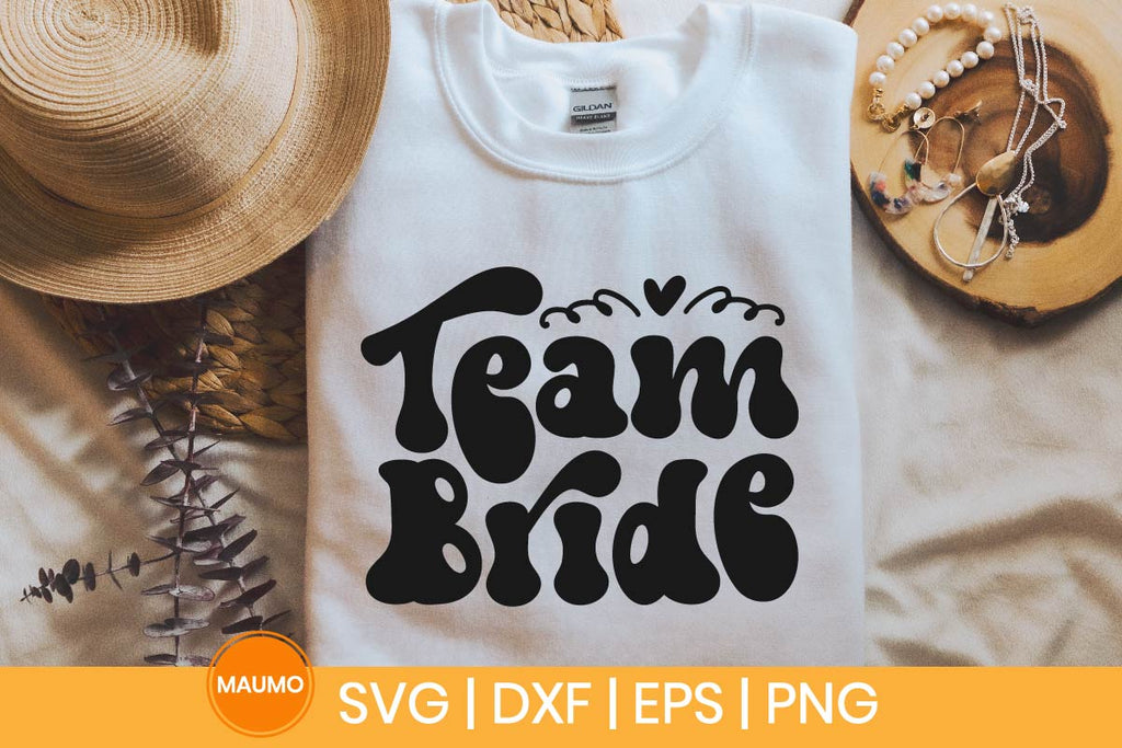 Team Bride, Wedding Svg Quote - So Fontsy