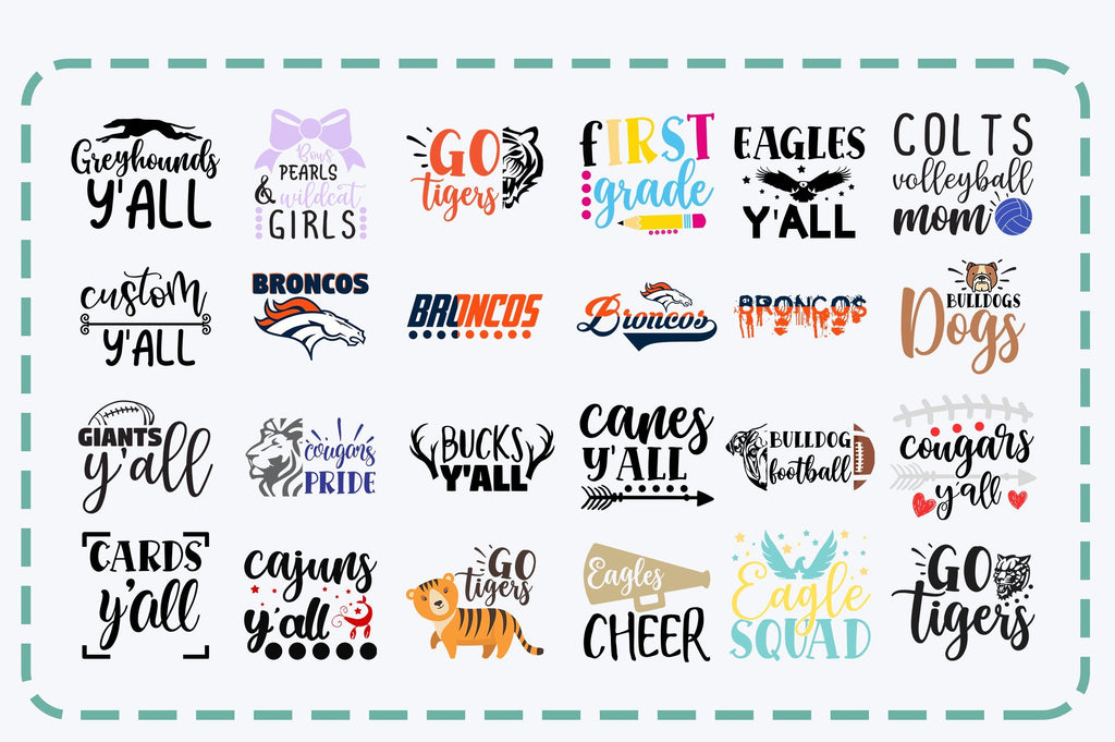 Team Spirit SVG Bundle Vol 2 - So Fontsy