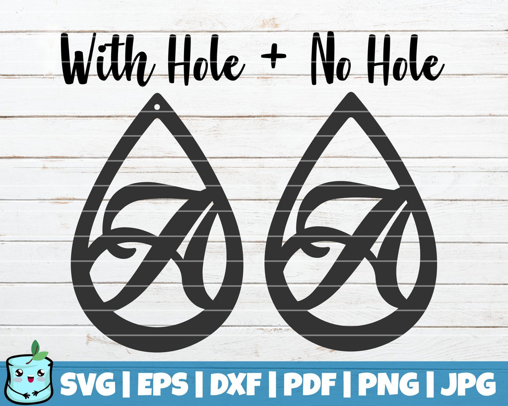 Teardrop Alphabet Earrings - So Fontsy