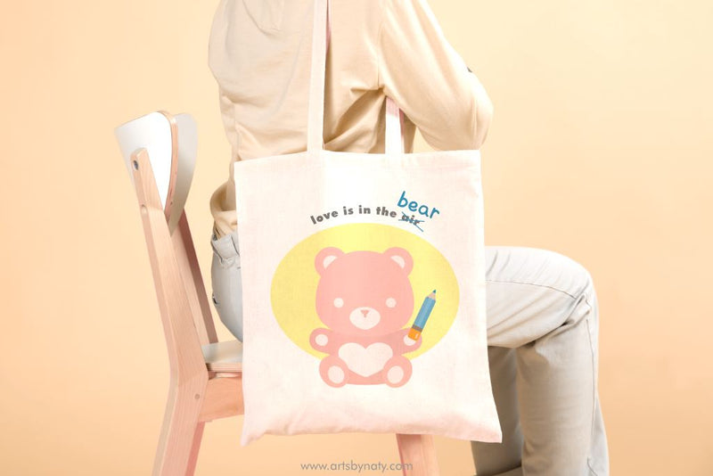 Teddy Bear cute love quote SVG clipart. - So Fontsy