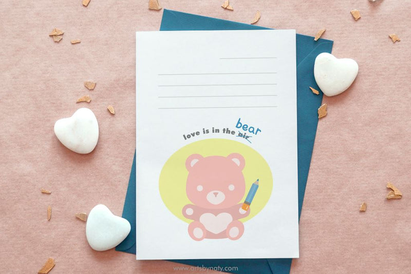 Teddy Bear cute love quote SVG clipart. - So Fontsy