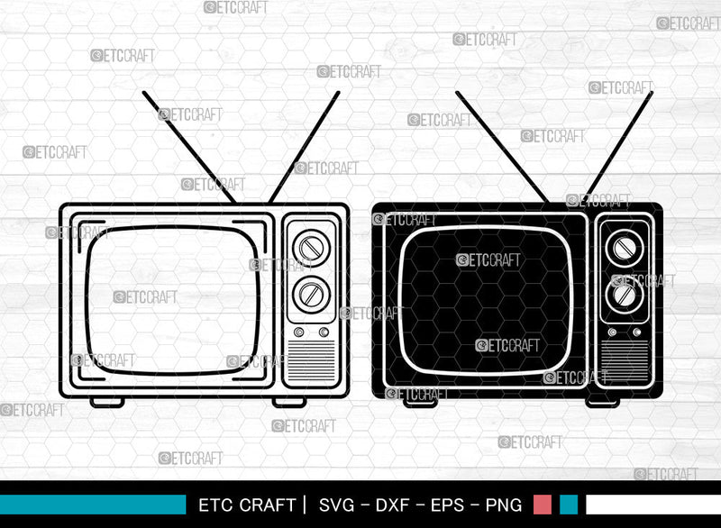 Television SVG, Retro TV Svg, Old Television Svg, TV Svg, Electronic TV ...