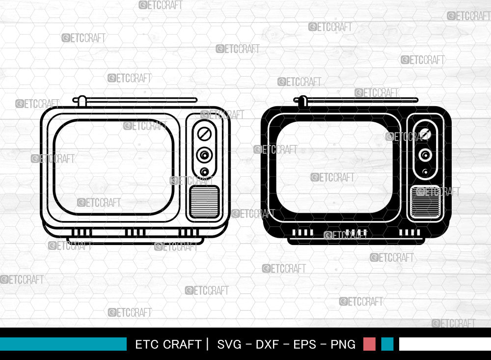 Television SVG, Retro TV Svg, Old Television Svg, TV Svg, Electronic TV ...