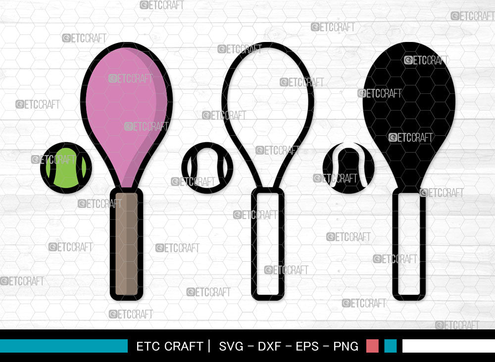 Tennis Icons Color, Tennis Svg, Tennis Ball Svg, Tennis Racket , Sports ...