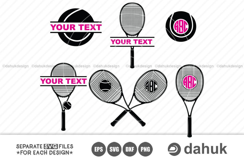Tennis Racket svg, Monogram, Tennis Logo, Tennis Ball Logo, Tennis ...