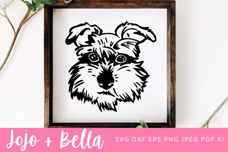 Terrier SVG - Dog Svg, Cute Terrier Svg, Cute dog SVG, Dog Head Svg ...