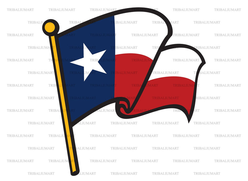 Texas flag. Cut files for Cricut. Clip Art (eps, svg, pdf, png, dxf ...