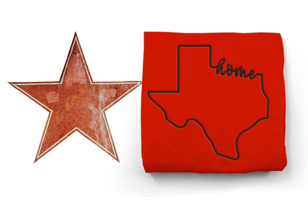 Texas Home State Outline Embroidery - So Fontsy