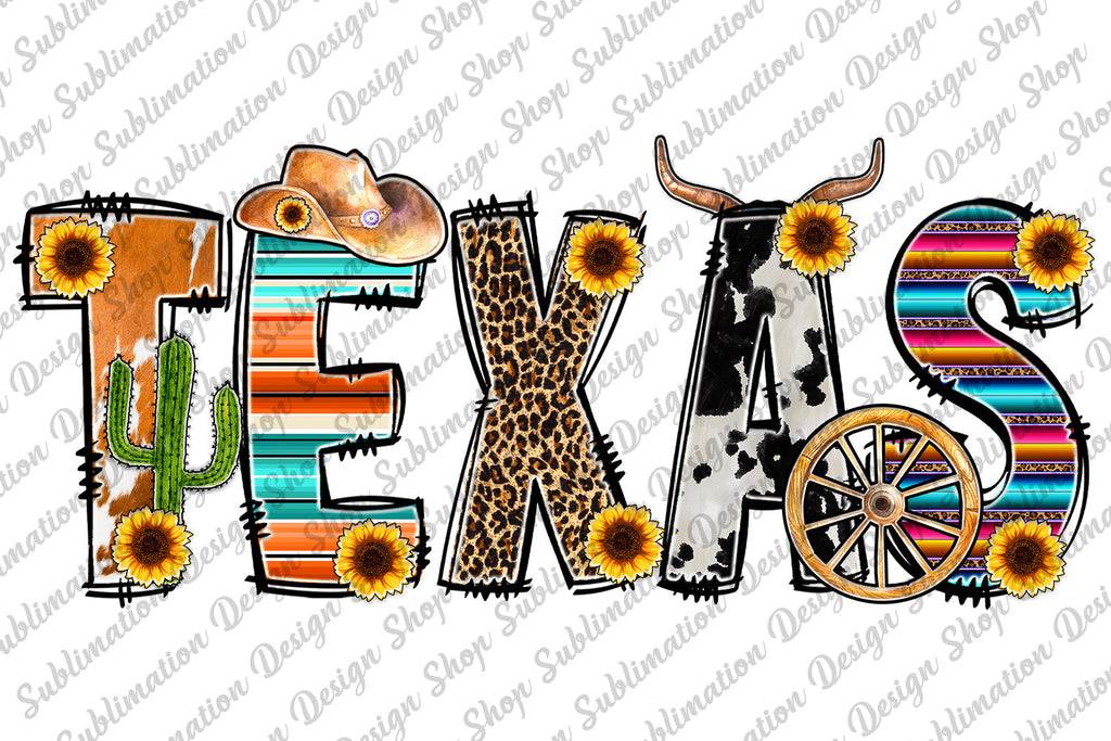 Texas Png, Texas Sublimation, Western Png, Leopard Png, Sunflowers Png ...