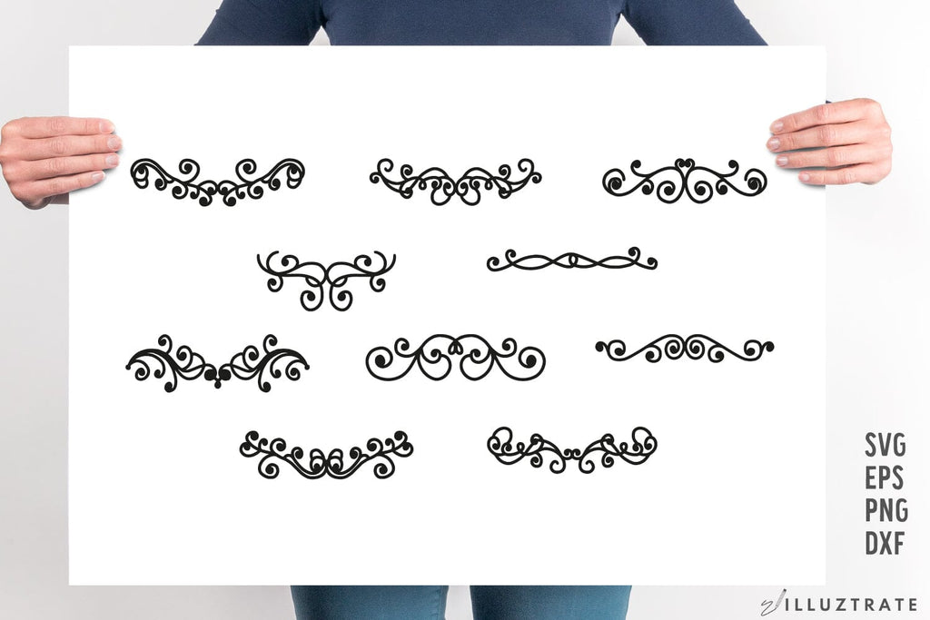 Text Divider SVG Cut Files | Doodle Text Dividers for Cricut - So Fontsy
