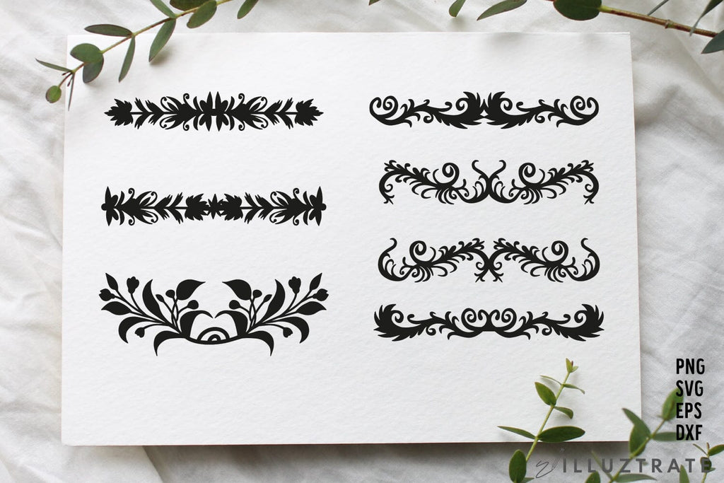 Text Divider SVG Cut Files | Text Divider Clipart - So Fontsy