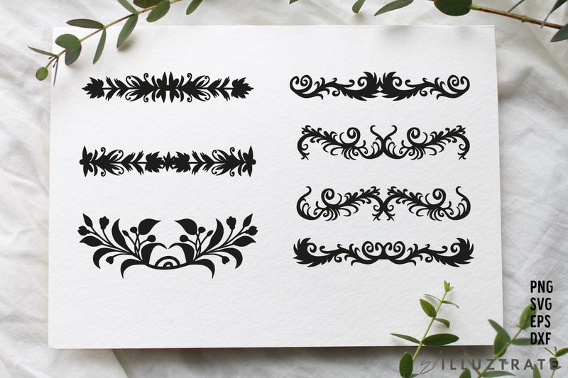 Text Divider SVG Cut Files | Text Divider Clipart - So Fontsy