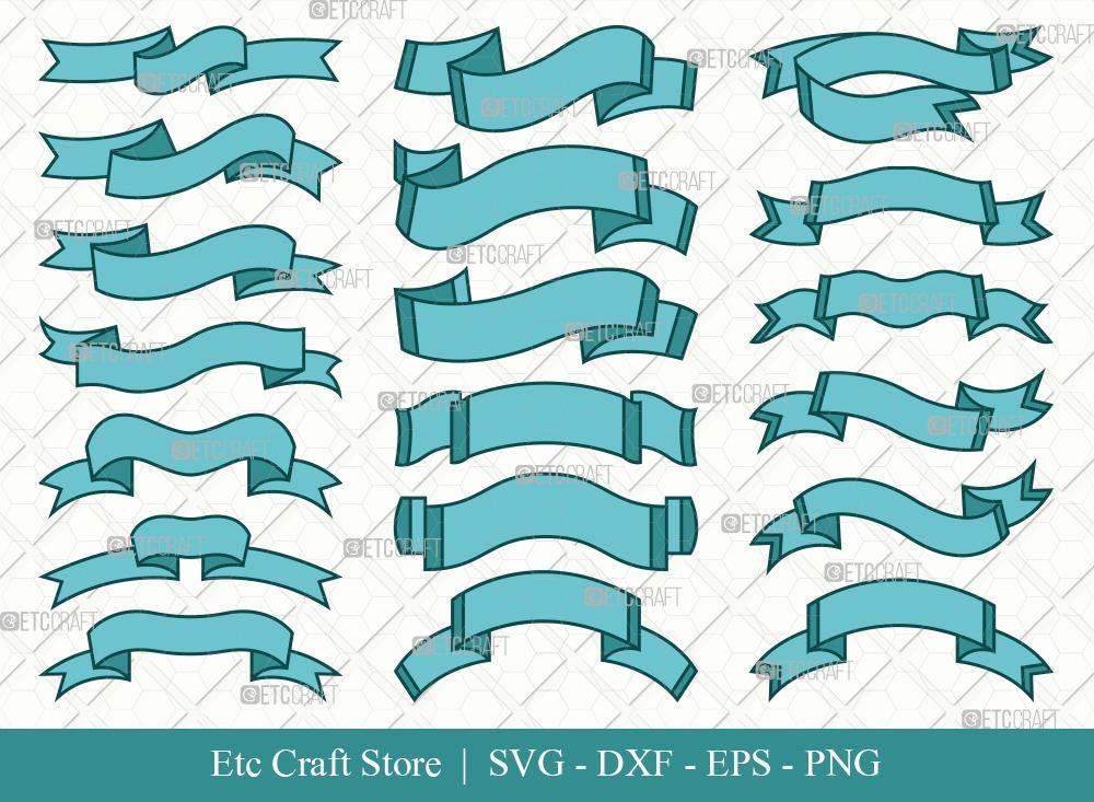 Text Ribbon Clipart SVG Cut File | Text Banner Svg | Banner Ribbon ...