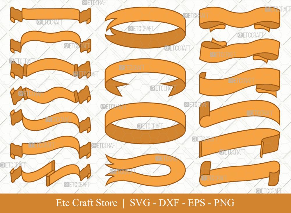 Text Ribbon Clipart SVG Cut File | Text Banner Svg | Banner Ribbon ...