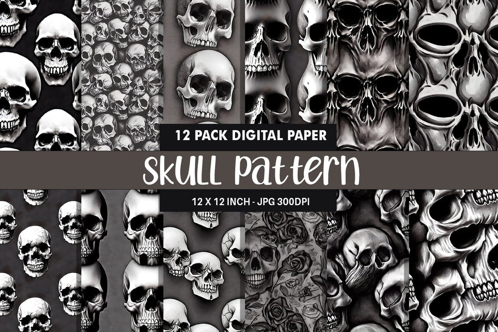 Texture skull seamless pattern - So Fontsy