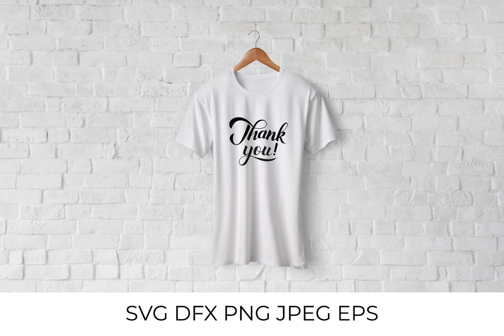 Thank you calligraphy hand lettering SVG - So Fontsy