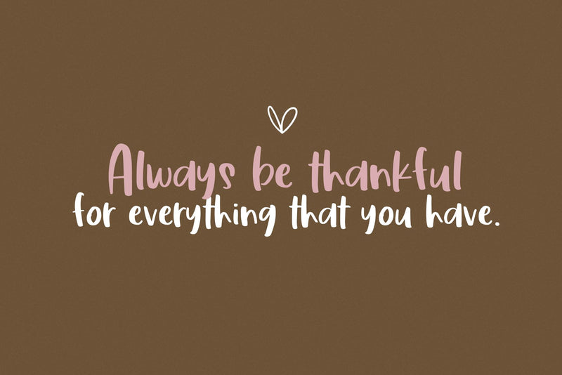 Thankful - Cute Handwritten Font - So Fontsy