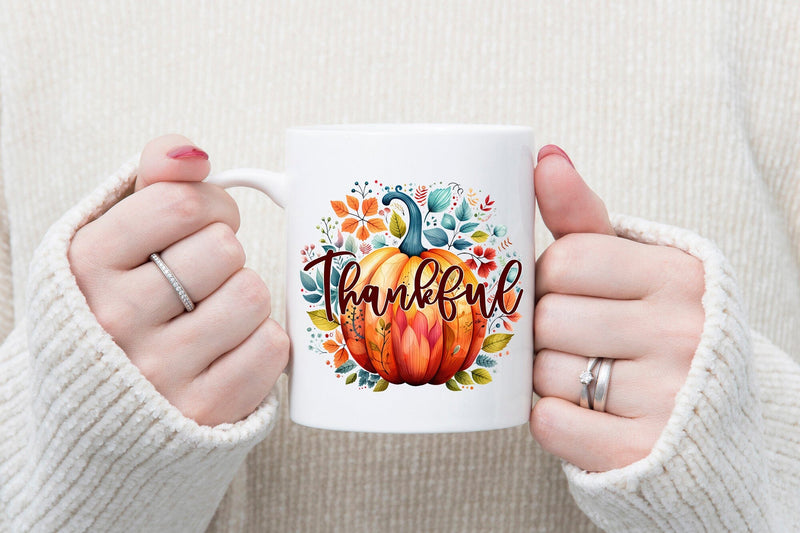Thankful PNG, Thanksgiving Sublimation Design - So Fontsy
