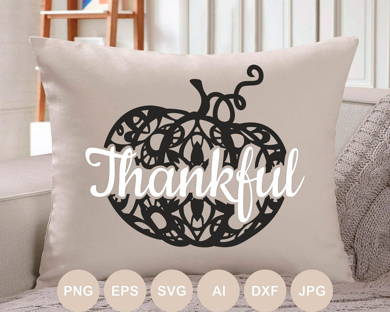 Thankful Pumpkin Svg file Bundle, Pumpkin Cut file, Fall Printable ...