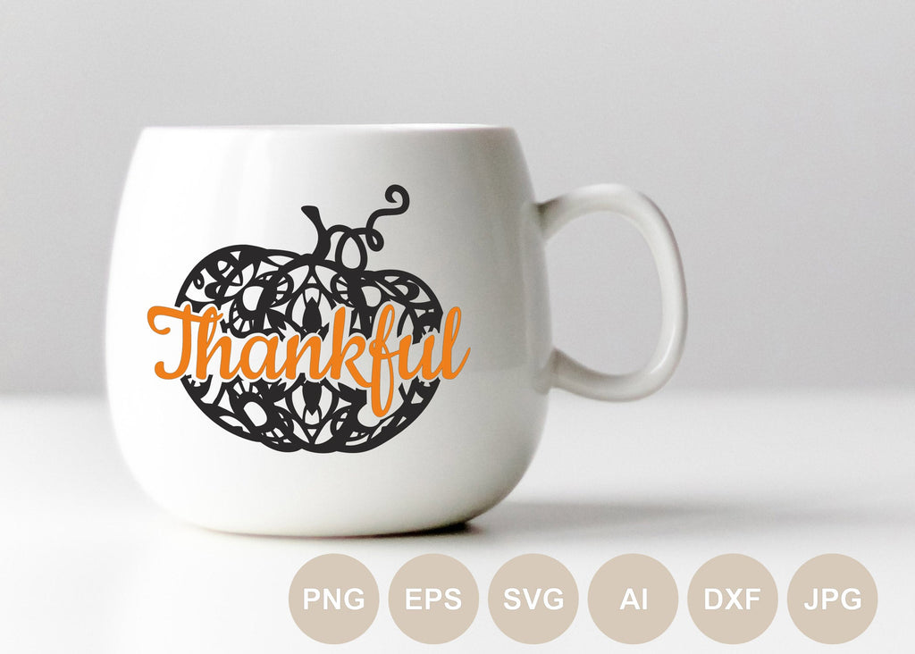 Thankful Pumpkin Svg file Bundle, Pumpkin Cut file, Fall Printable ...