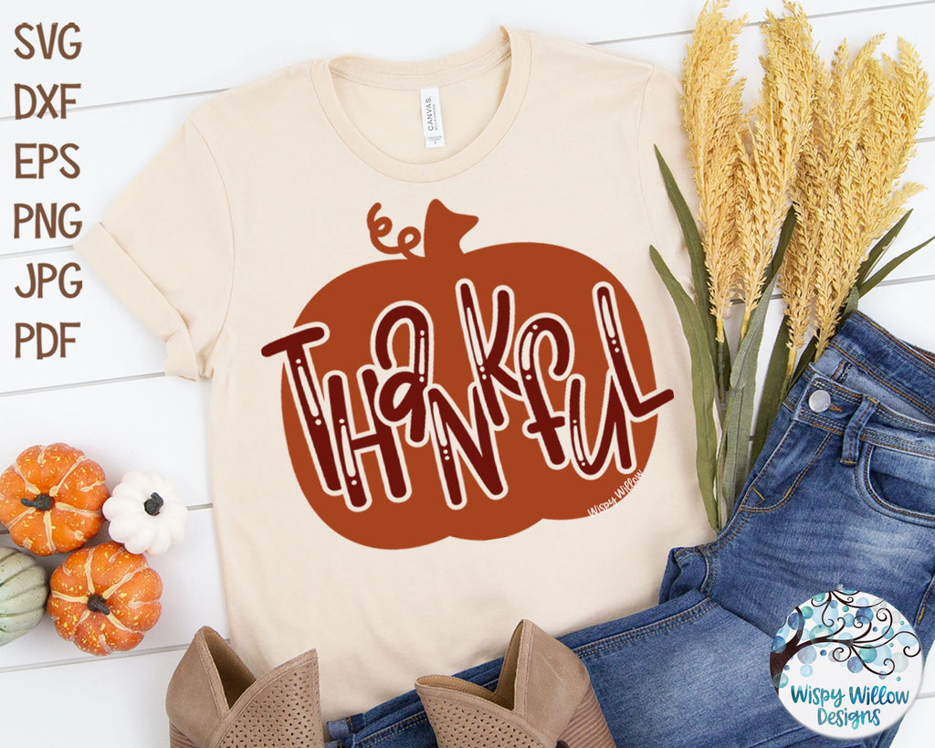 Thankful Pumpkin SVG - So Fontsy