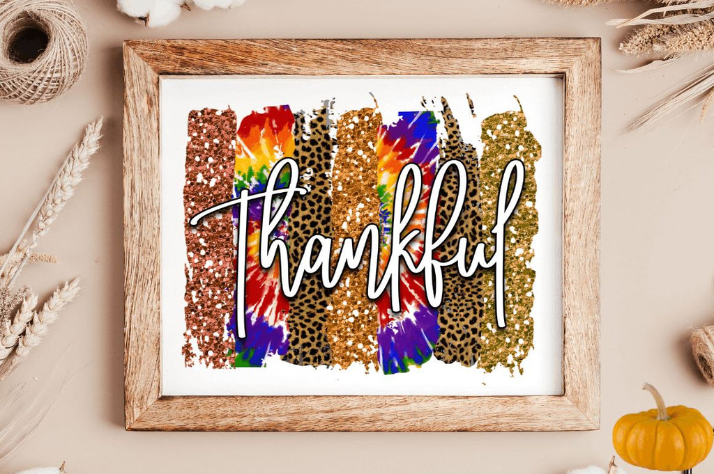 Thankful Sublimation PNG, Thanksgiving Sublimation Design - So Fontsy