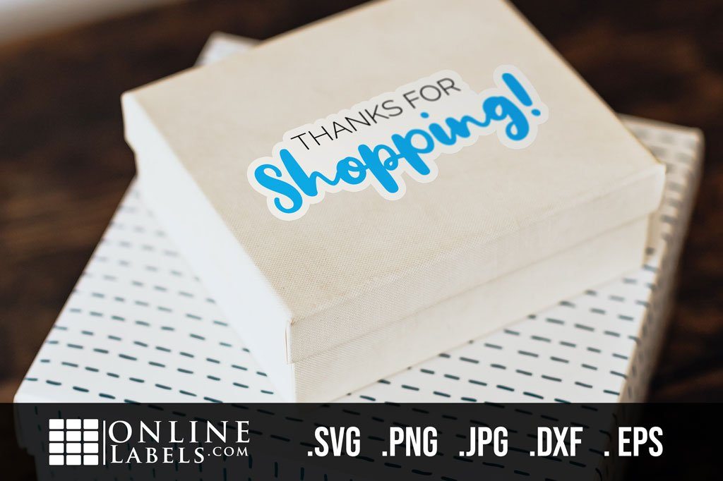 "Thanks For Shopping" Small Business Sticker - So Fontsy