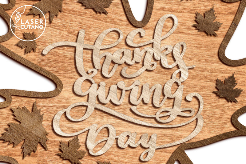 Thanksgiving Day Laser Cut Template - So Fontsy