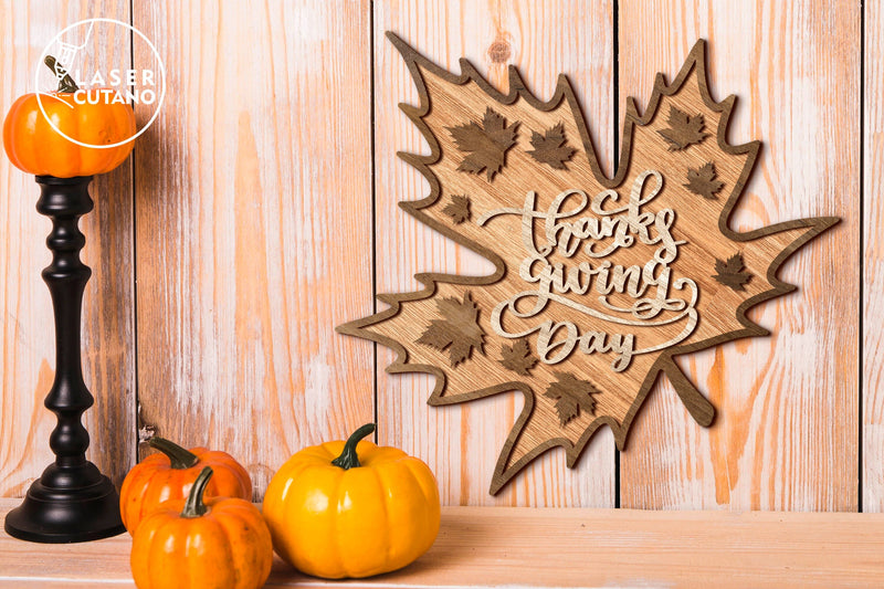 Thanksgiving Day Laser Cut Template - So Fontsy