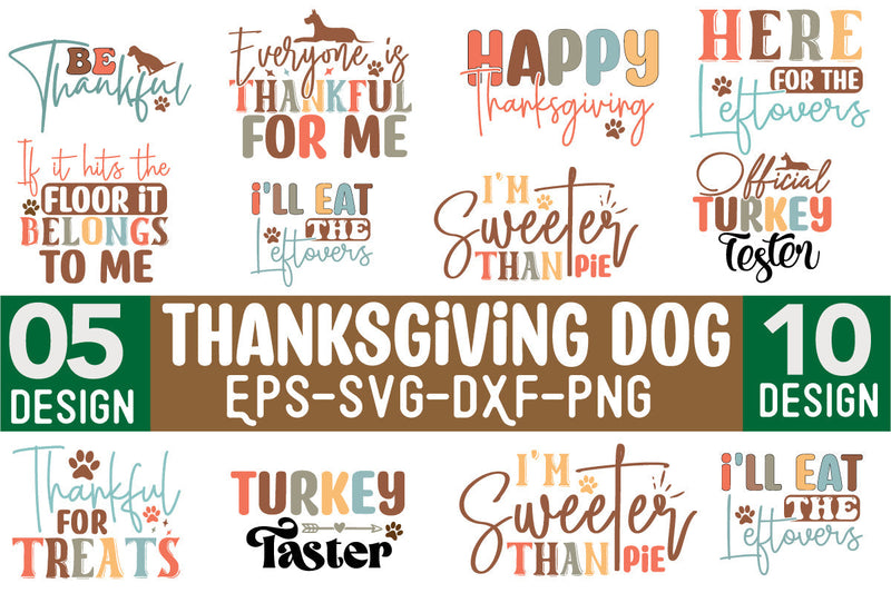 Thanksgiving DOG SVG Bundle - So Fontsy