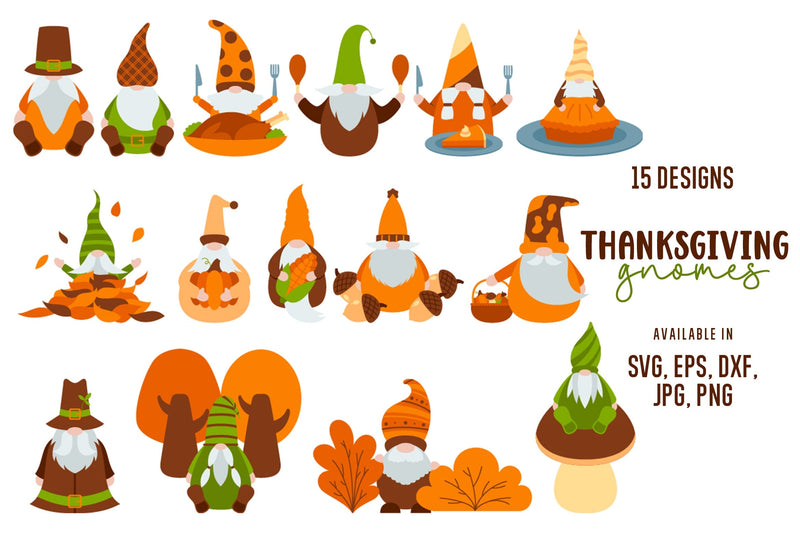 Thanksgiving Gnomes Bundle - So Fontsy