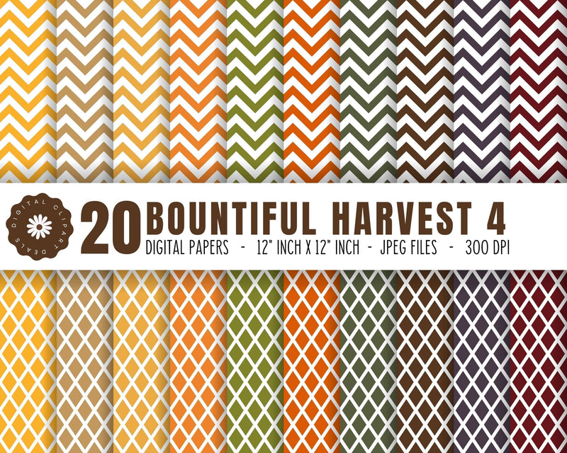 Thanksgiving Patterns BIG Bundle #1 - Printable Fall Digital Papers ...