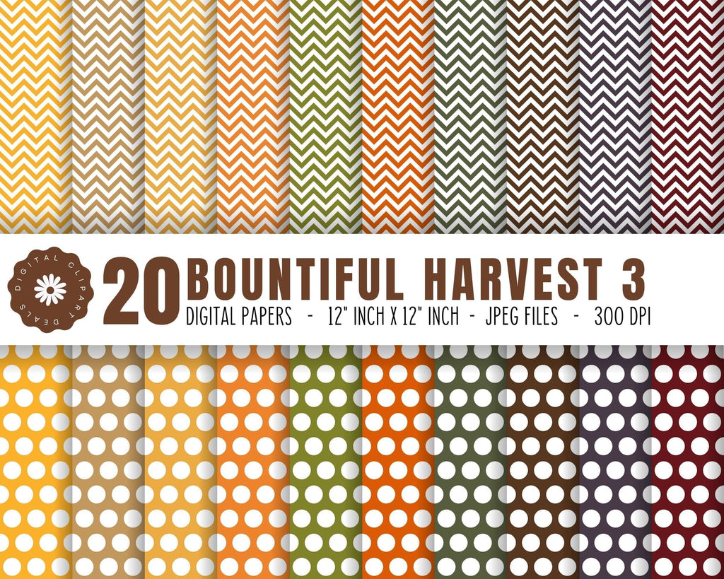 Thanksgiving Patterns BIG Bundle #1 - Printable Fall Digital Papers ...