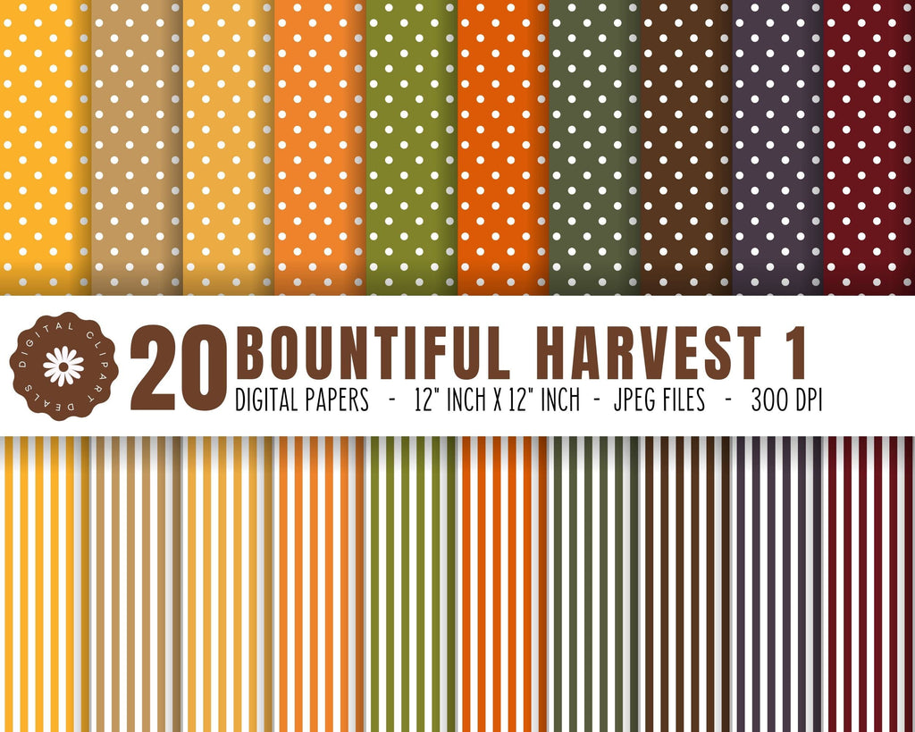 Thanksgiving Patterns BIG Bundle #1 - Printable Fall Digital Papers ...