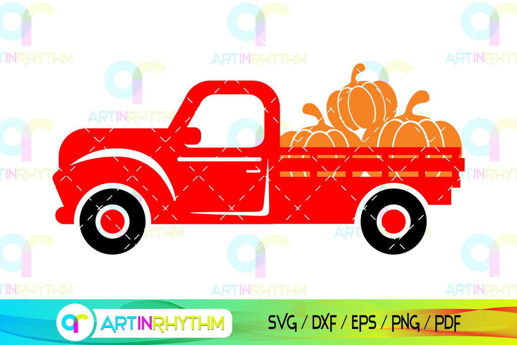Thanksgiving pumpkin truck svg - So Fontsy